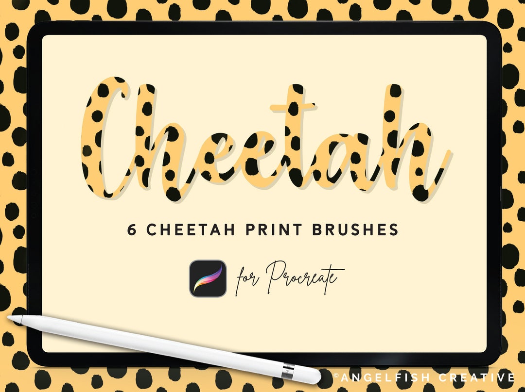 Cheetah Print Brushes for Procreate: 6 Animal Brush Styles (digital ...