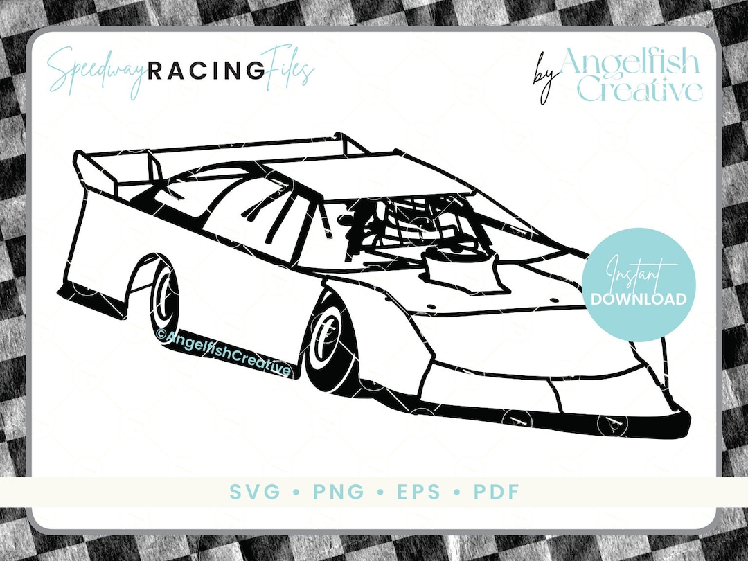 Speedway Late Model | Svg, Png, Eps, Pdf Files - Digital Download ...