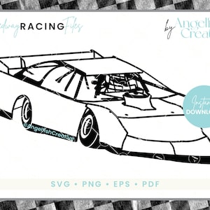 Speedway Late Model | Svg, Png, Eps, Pdf Files - Digital Download ...