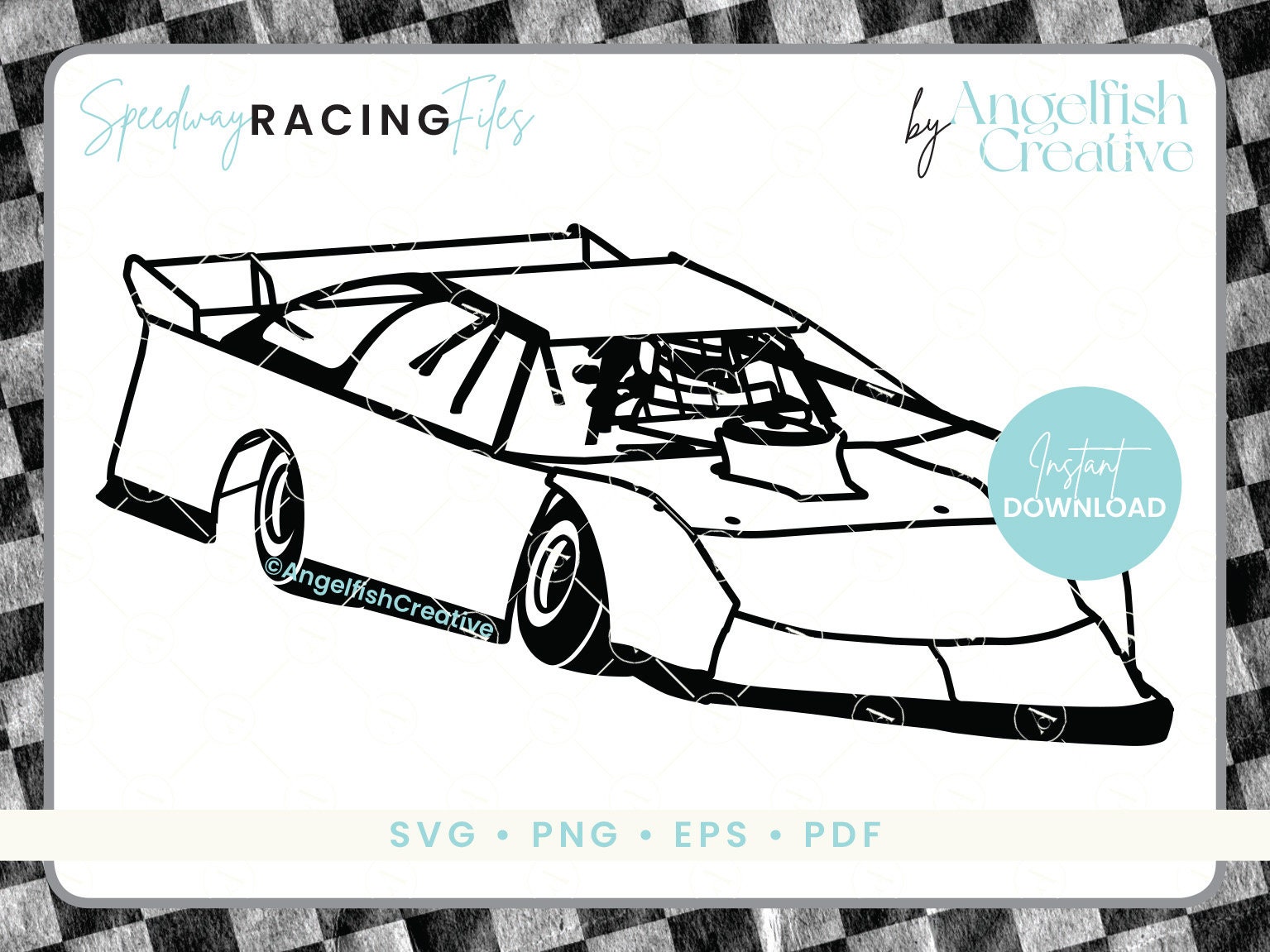 Late Model Speedway Racing Car - SVG, PNG, EPS Cutting Files/clipart ...