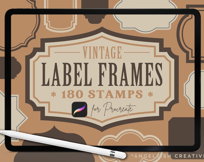 Vintage Victorian Frame Procreate Stamps, Picture and Photo Frames ...