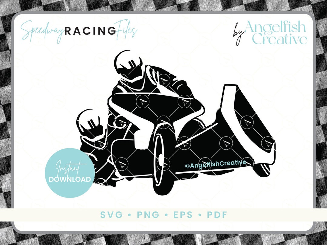 Speedway Sidecar | Svg, Png, Eps, Pdf Files - Digital Download | Racing ...