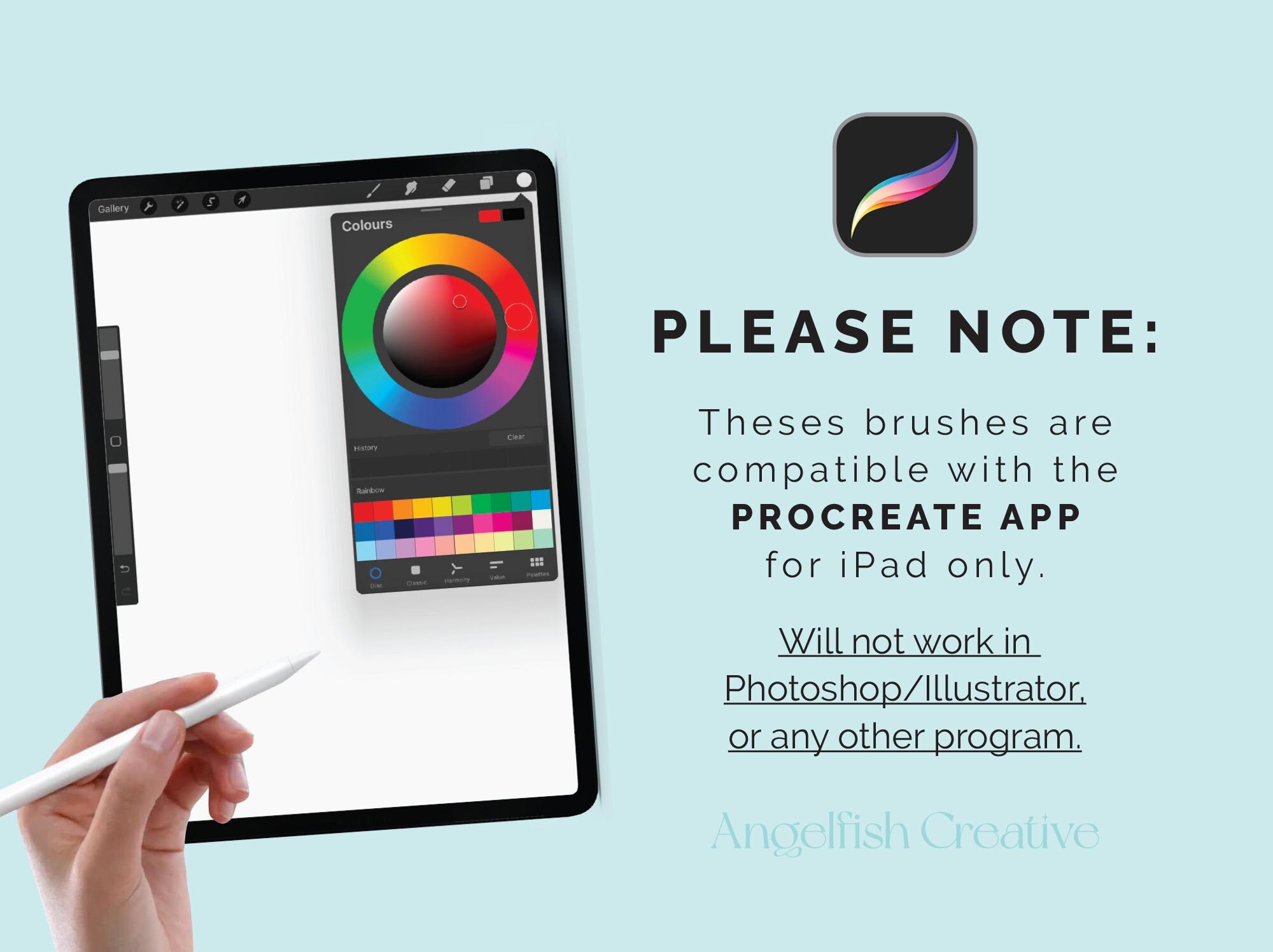 Arch Procreate Brush Set: 80 Curved Shape Stamp Brushes (digital ...