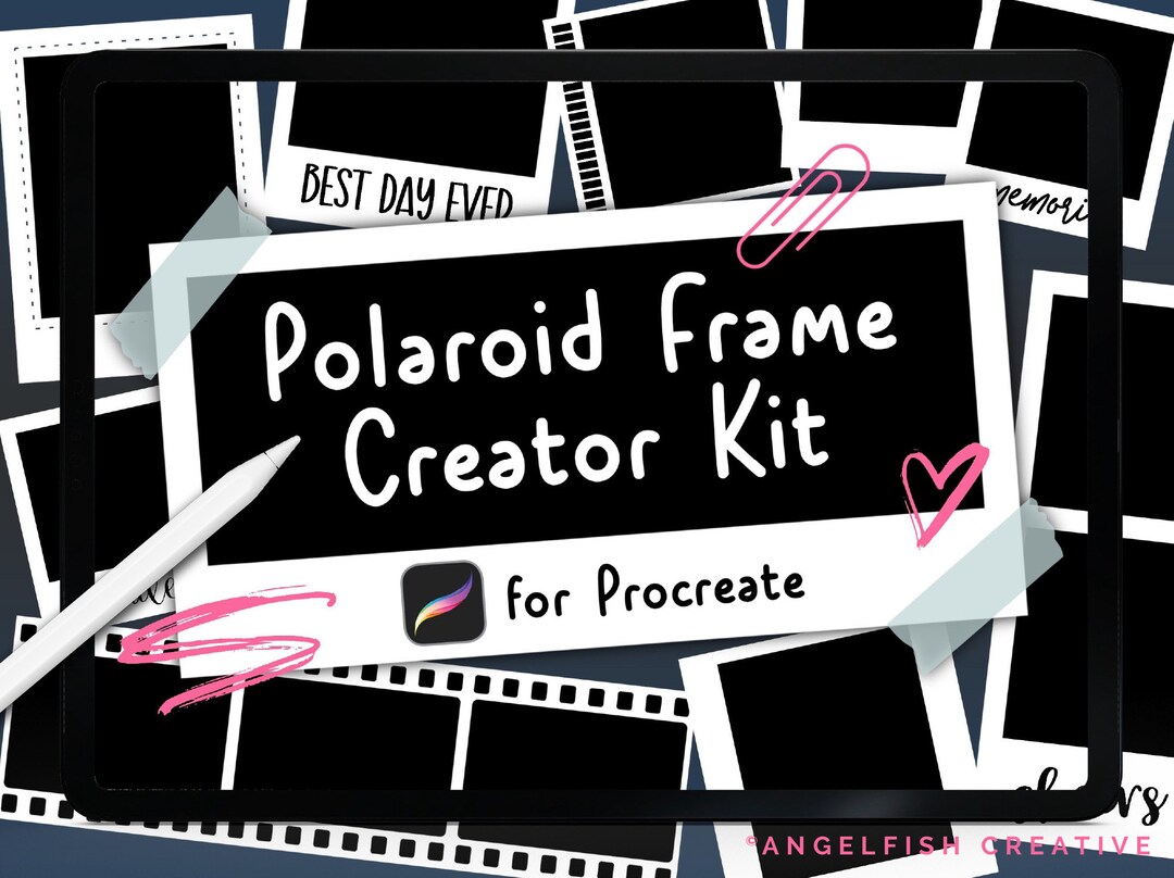Polaroid Frame Creator Kit for Procreate: Stamp Brush Set (digital ...