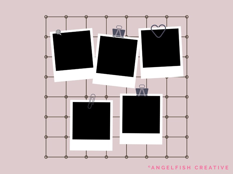 Polaroid Frame Creator Kit for Procreate: Stamp Brush Set (digital ...