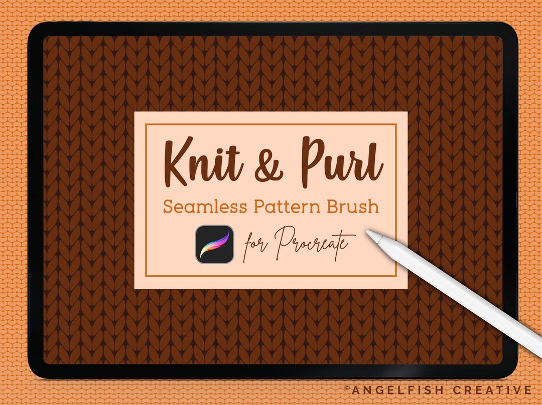 Knit & Purl Pattern Brush for Procreate | 2 Basic Seamless Knitting Texture Brushes | Brush for ...