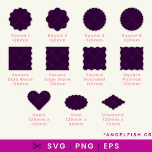 Wavy Shapes Cutting Files - 21 Shapes | Svg, Png, Eps - Digital ...