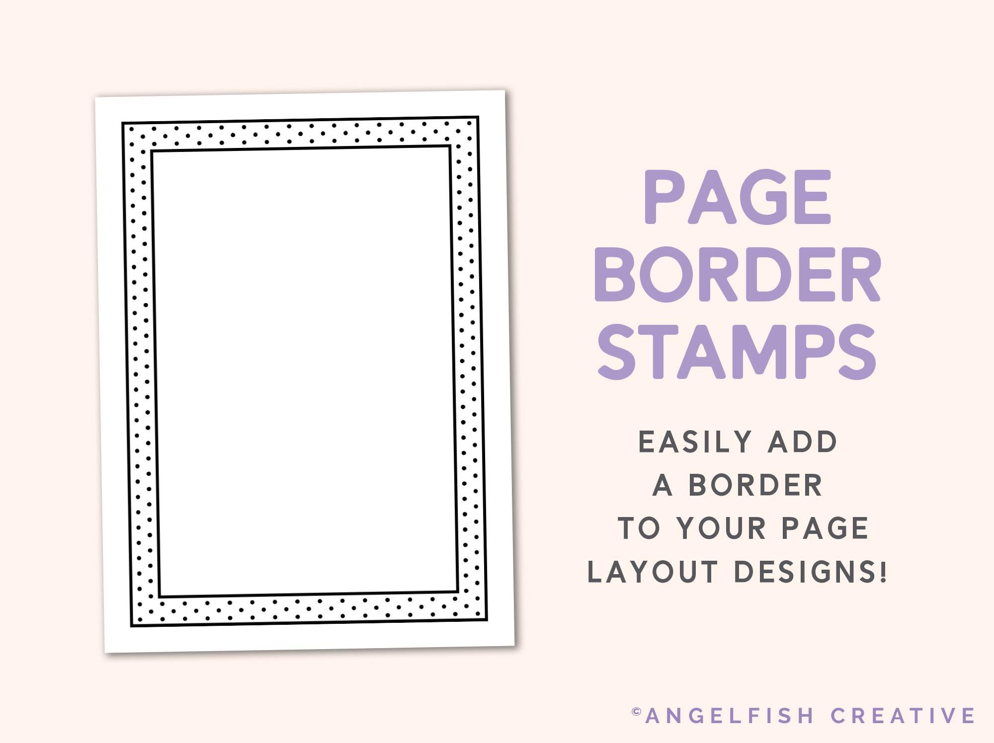Page Border Stamps for Procreate, 40 Frame Brushes (digital Download ...