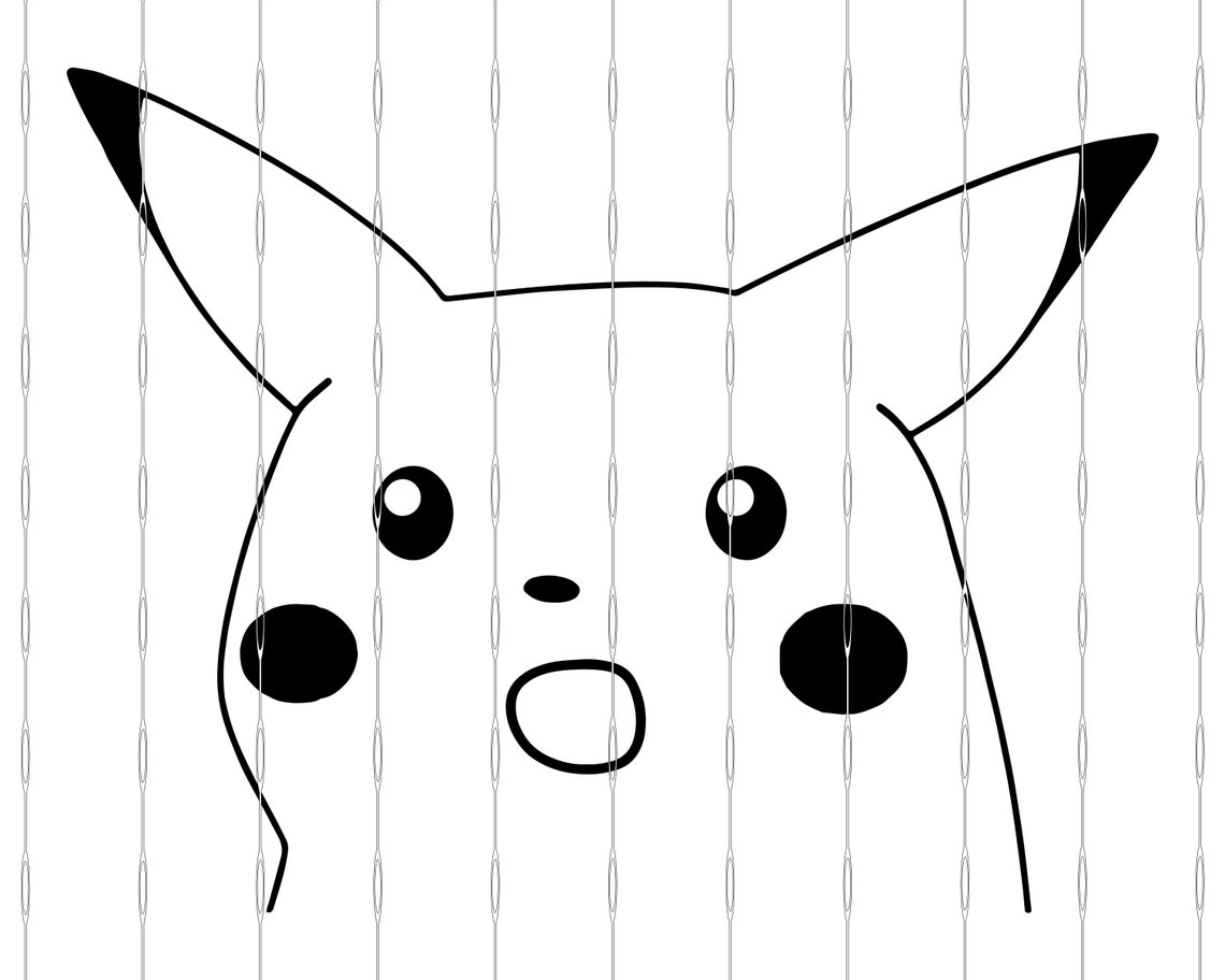 Shocked Pikachu Meme SVG / JPEG / PNG / Dxf Files Digital Download for ...