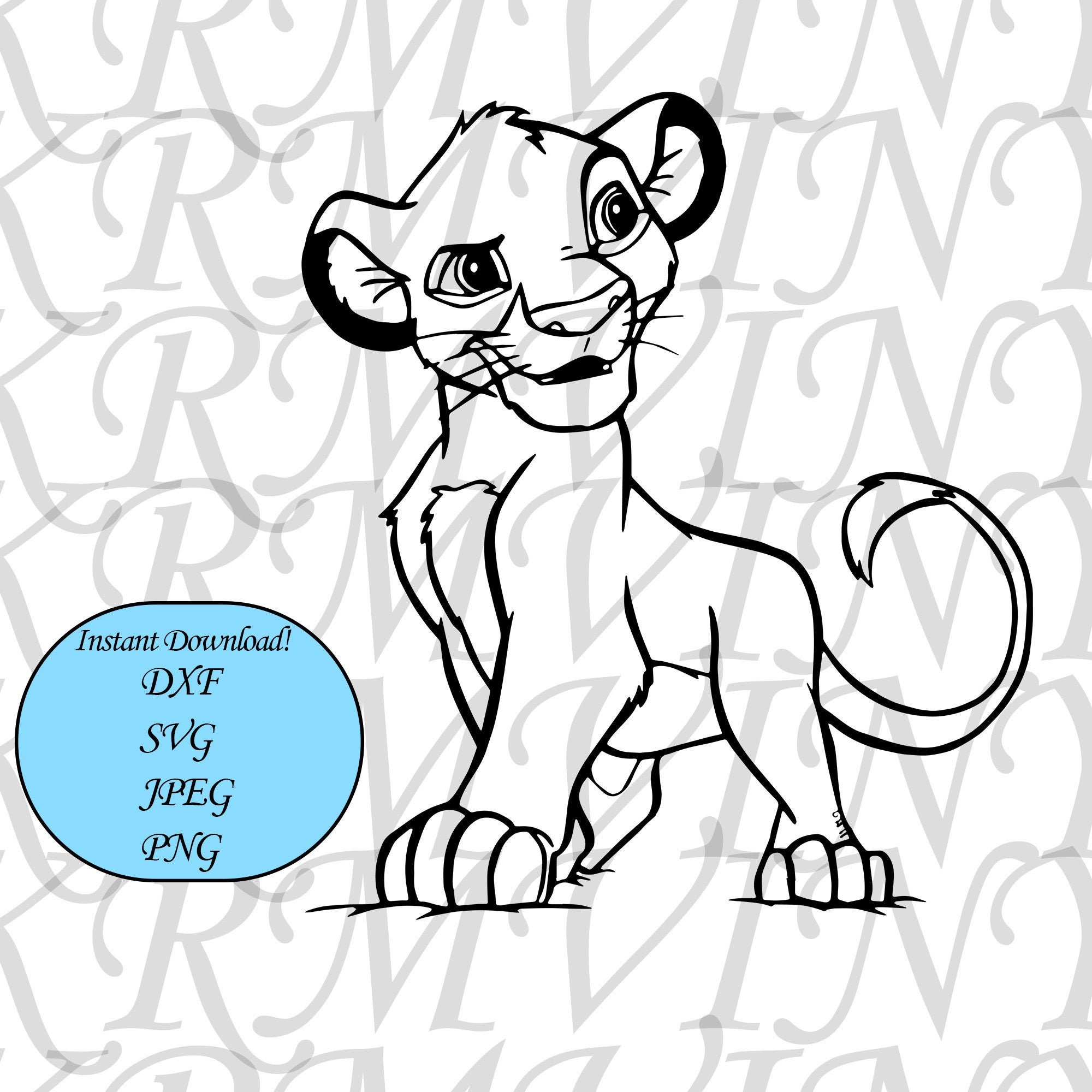 Simba Disney Lion King SVG / JPEG / PNG / Dxf Files Digital - Etsy Ireland