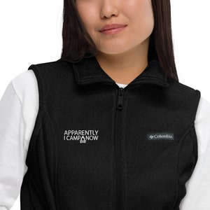 Camping Fleece Vest, Camper Vest, Funny Camping Vest, Hiking Vest ...