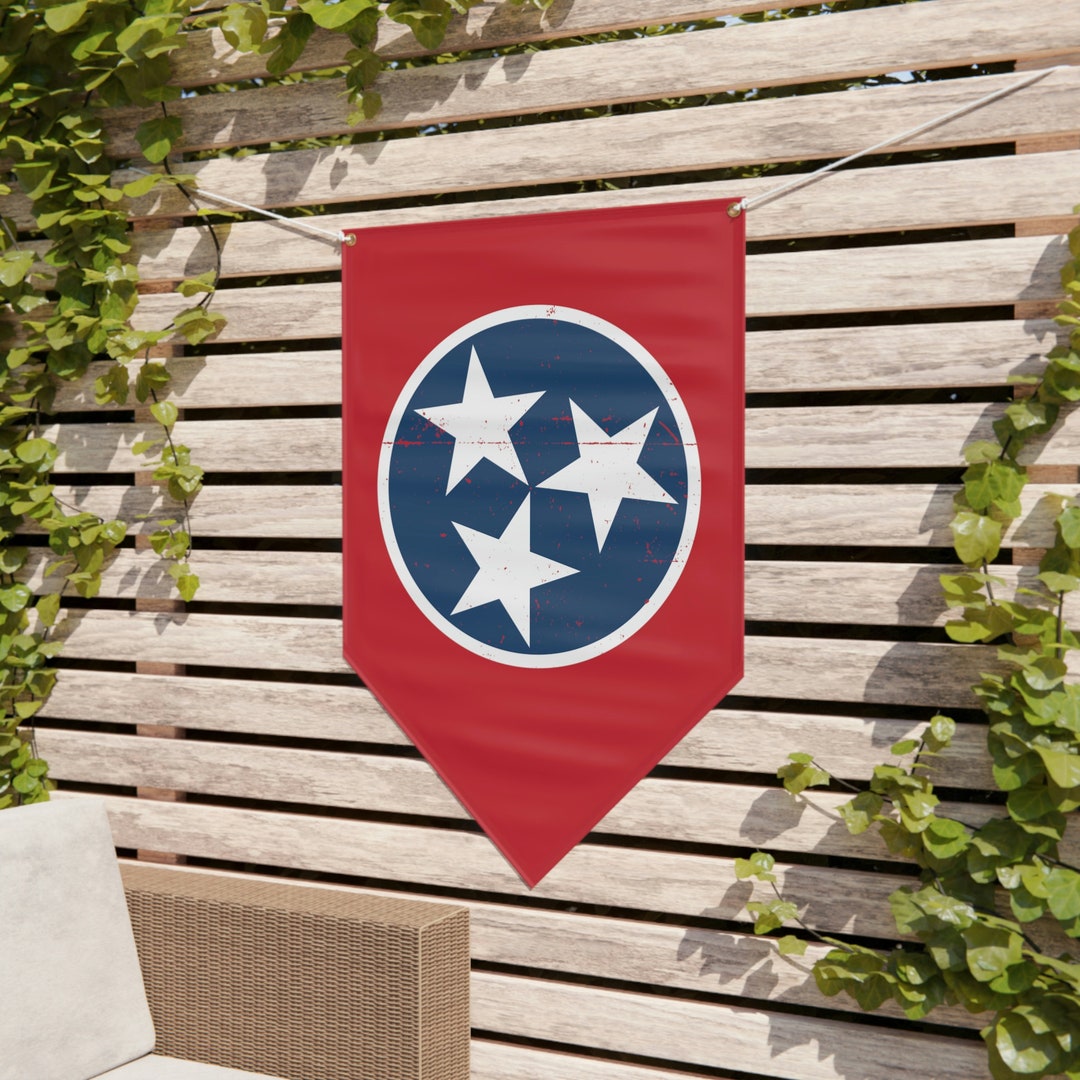 TN Pennant Banner, Tennessee Tri-star Banner, Tennessee Banner ...
