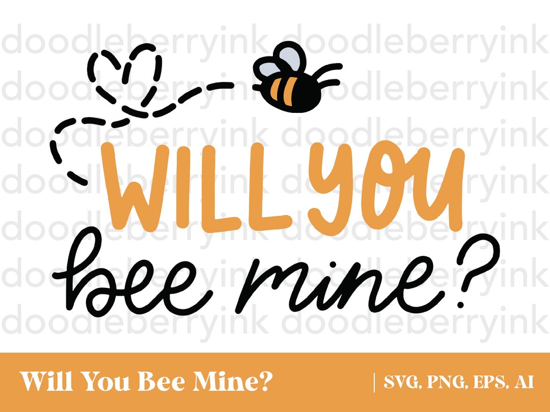 Will You Bee Mine Valentine SVG, Valentine Bug Clipart for Vinyl ...