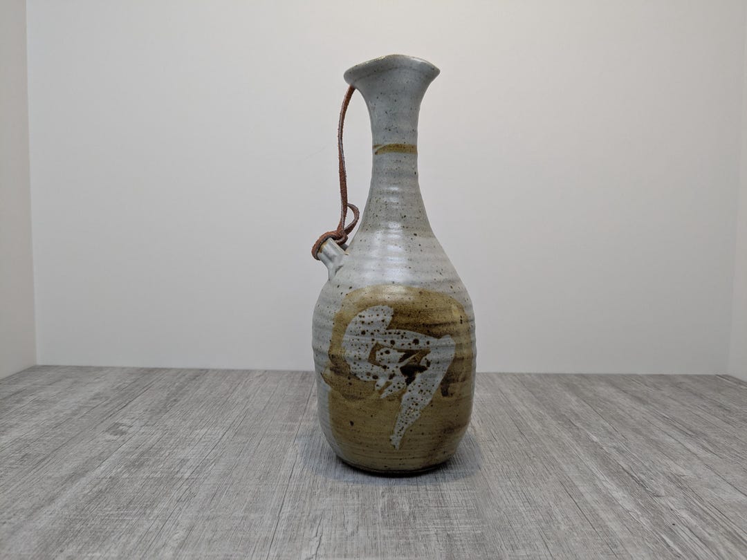Sam Scott Pottery Stoneware Decanter Abstract Brushwork - Etsy