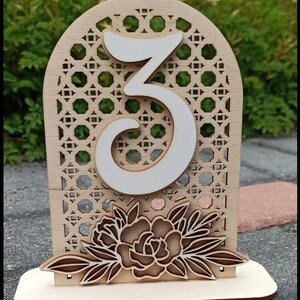 3D Wooden Set of Wedding Table Numbers With Stand Holders, Rustic ...