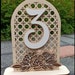 3D Wooden Set of Wedding Table Numbers With Stand Holders - Etsy