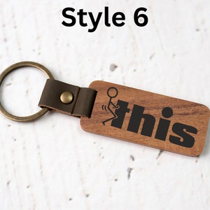 Funny Engraved Wooden Keychains, One Piece Car Keychains, Keychain for ...