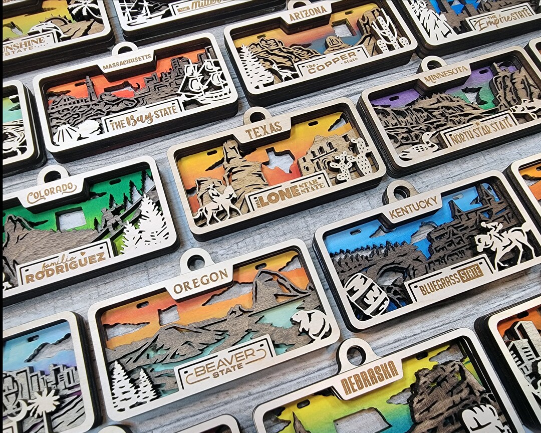 Display Your Pride With Our Personalized State License Frame Wall ...