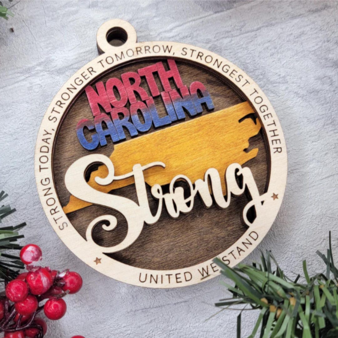 Hurricane Helene Relief Efforts Christmas Tree Ornaments, Handmade ...