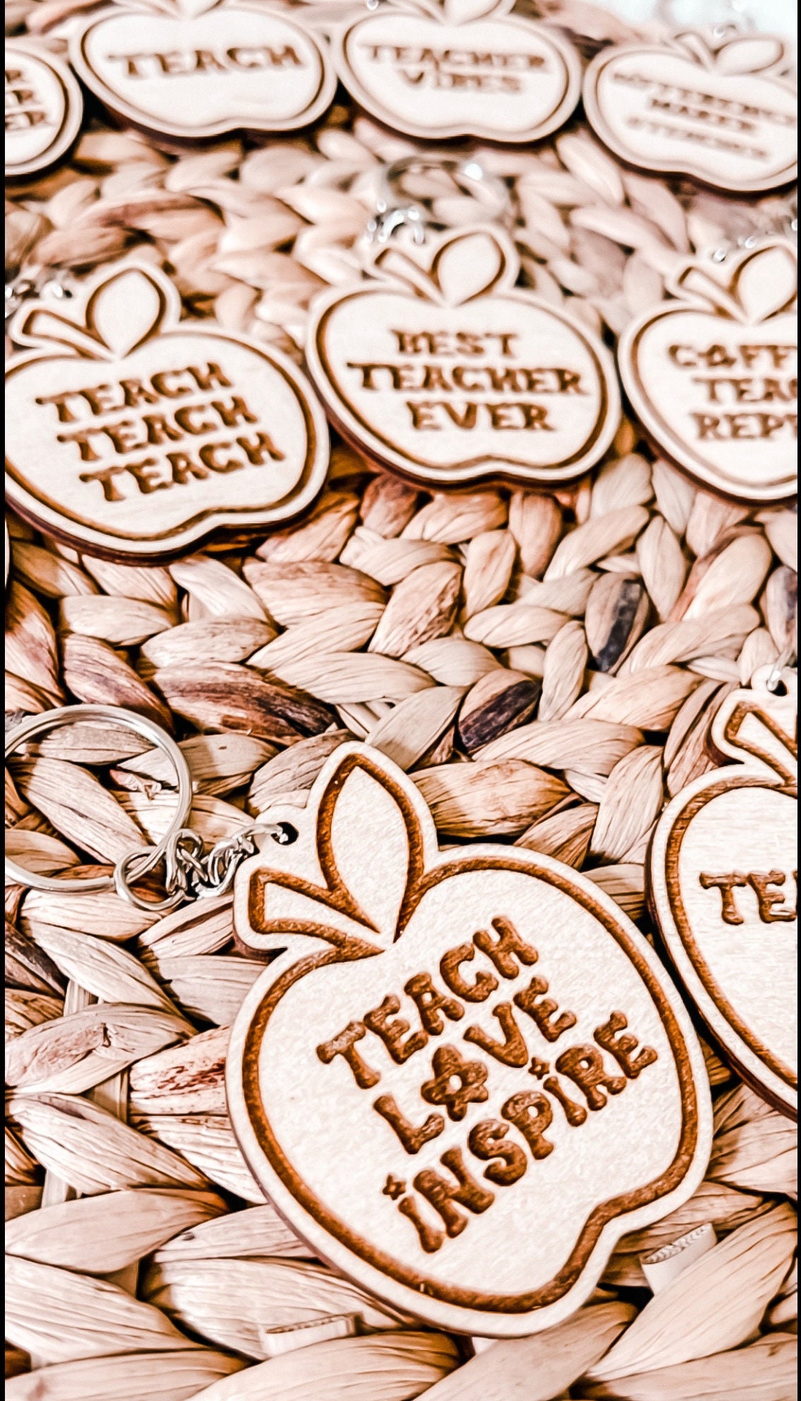 11 Designs of Apple Teacher Gift Keychains Cute Gifts for - Etsy
