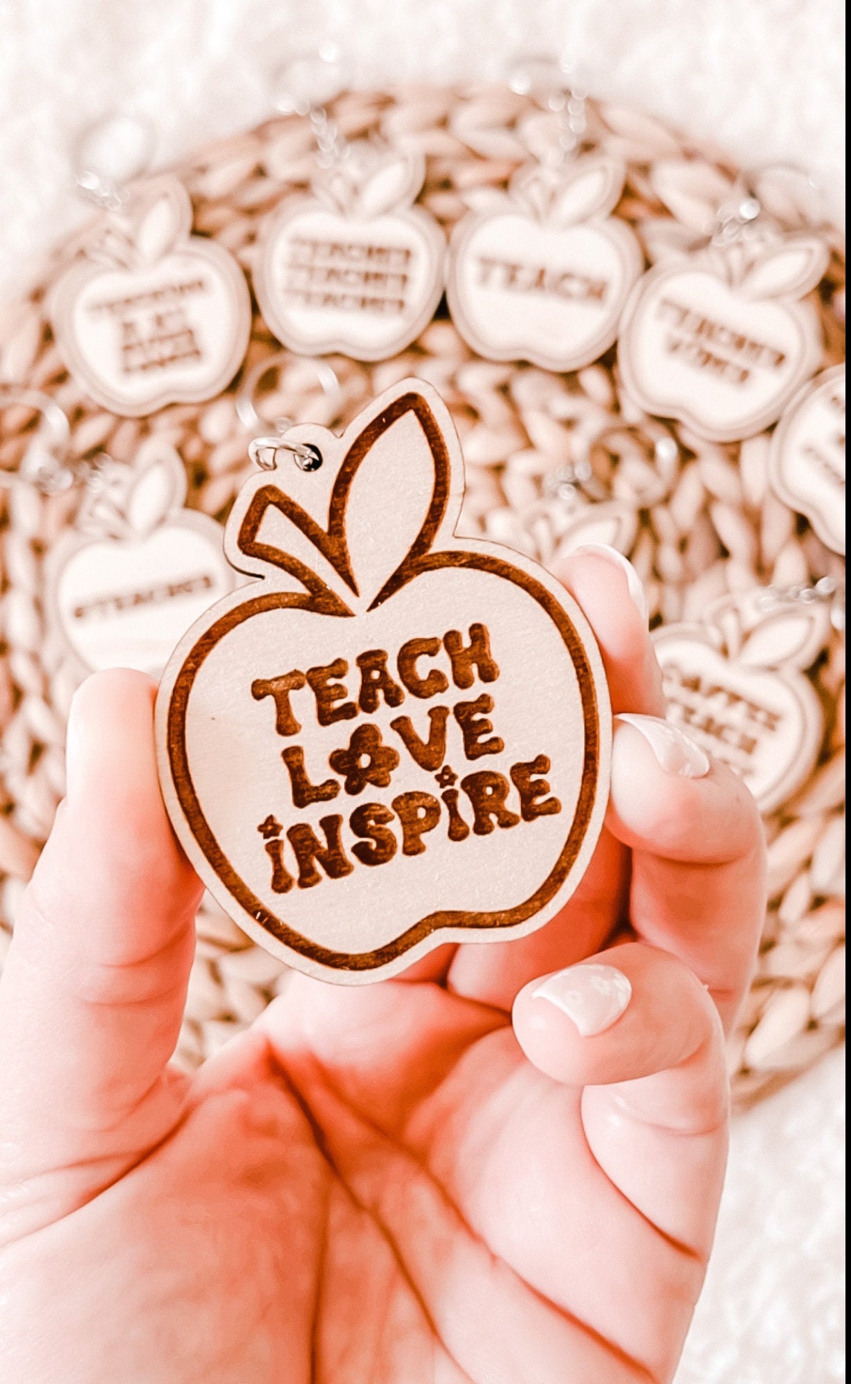 11 Designs of Apple Teacher Gift Keychains Cute Gifts for - Etsy