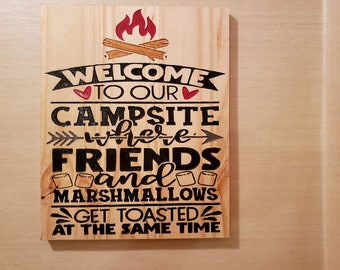 Welcome Camper Sign - Etsy