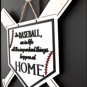 3D Baseball Home Plate Front Door Hanger for Spring and Summer Perfect ...
