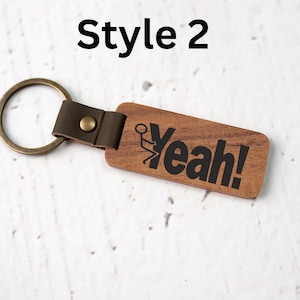 Funny Engraved Wooden Keychains, One Piece Car Keychains, Keychain for ...