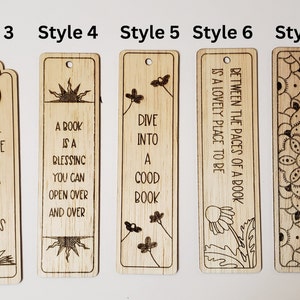 12 Different Designs of Bookmarks, Custom Wooden Bookmarks, Cute ...