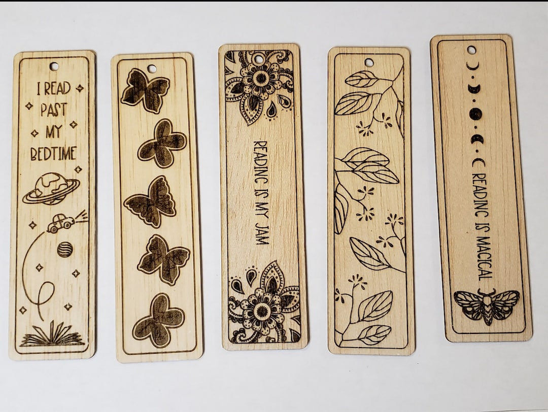 12 Different Designs of Bookmarks, Custom Wooden Bookmarks, Cute ...