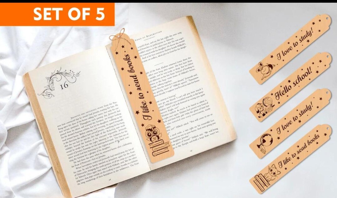 Set of 5 Back to School Book Marks, Book Lover Gifts for Her and Him ...