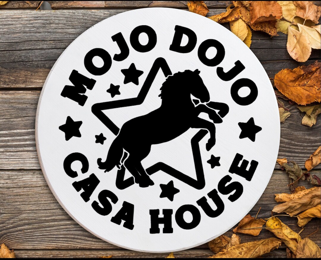 Mojo Dojo Round Front Door Decor, Custom Front Door Sign, Welcome ...
