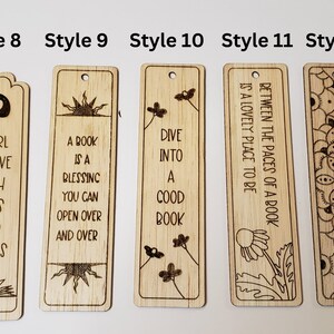 12 Different Designs of Bookmarks, Custom Wooden Bookmarks, Cute ...