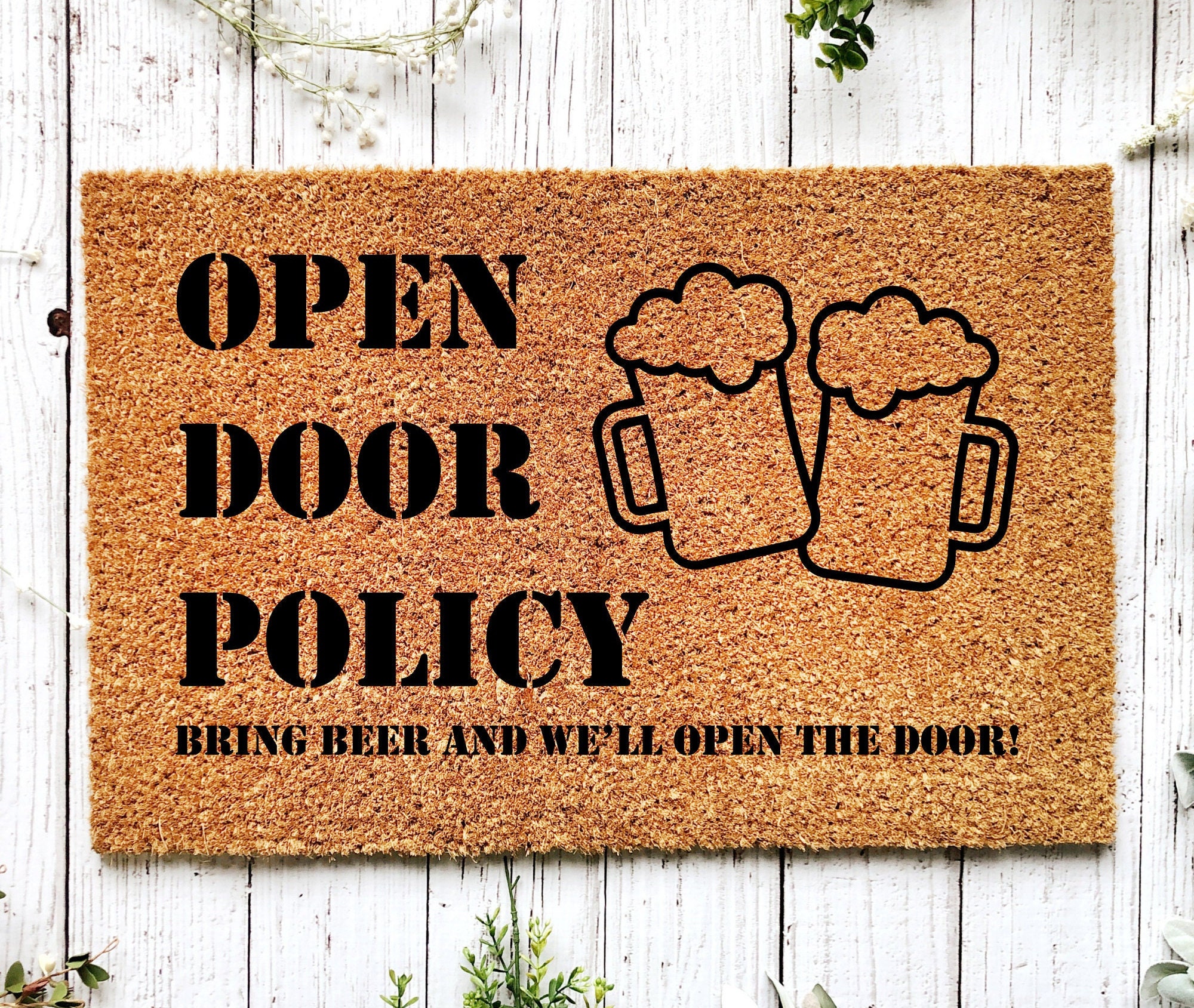 Open Door Welcome Mat