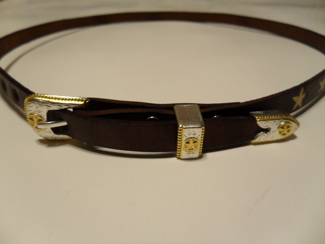 HB1: Gold and Silver Buckle Set HAT BAND Custom Leather Personalized ...