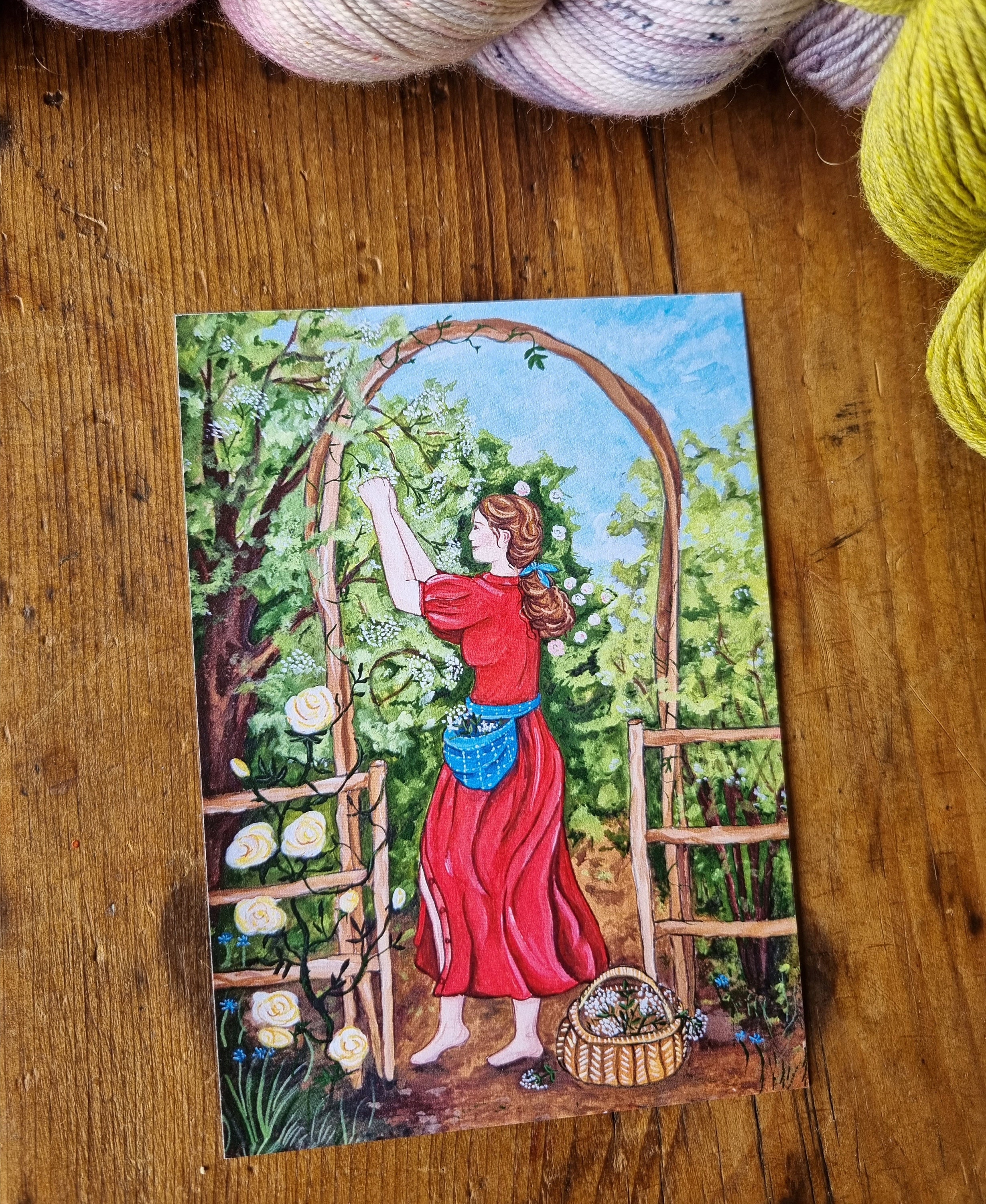 Pack of 5 Midsummer Postcards Cosy Illustrations Knitting - Etsy UK