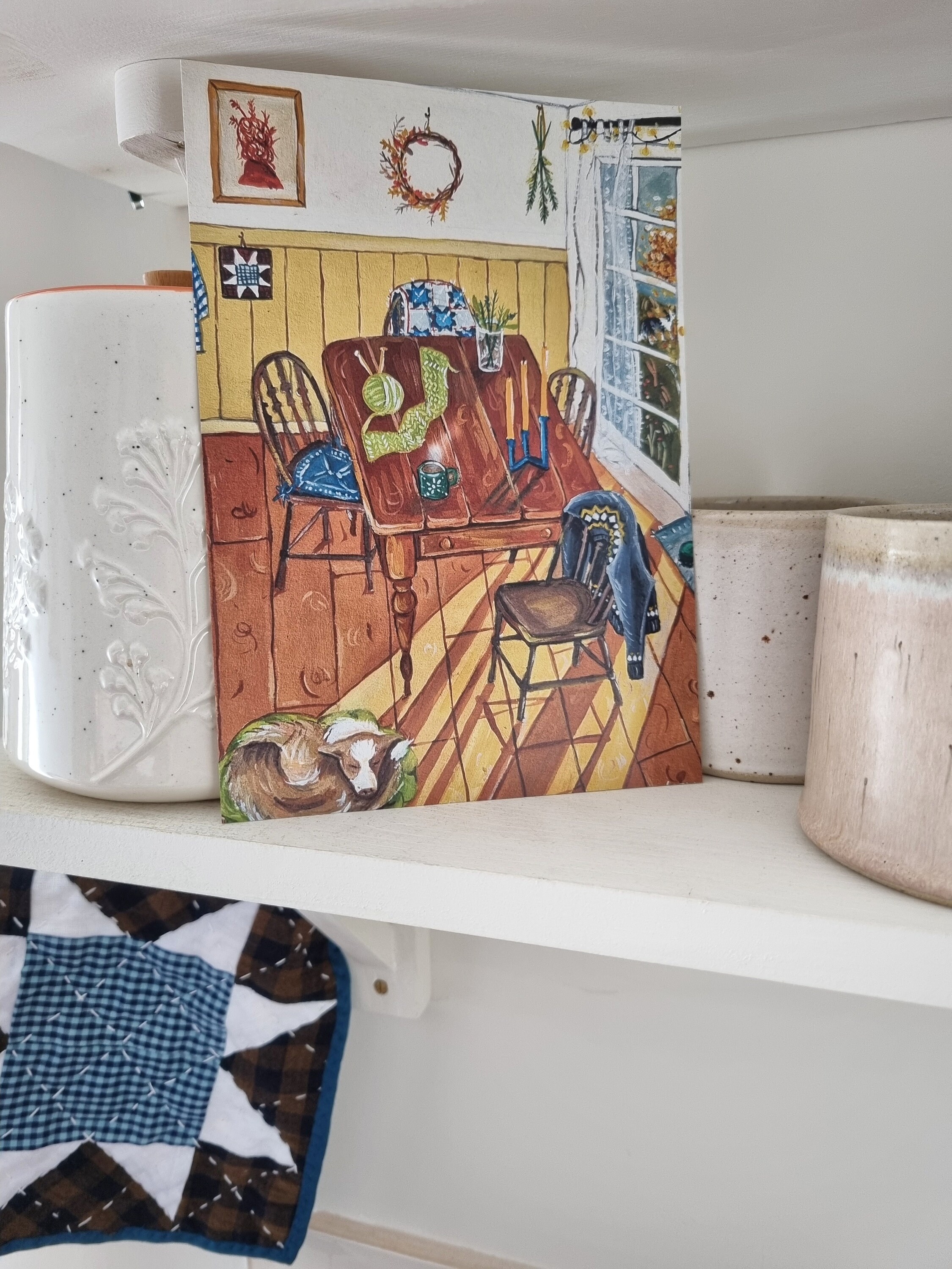 Sunday Morning Art Print of Original Gouache Painting - Etsy