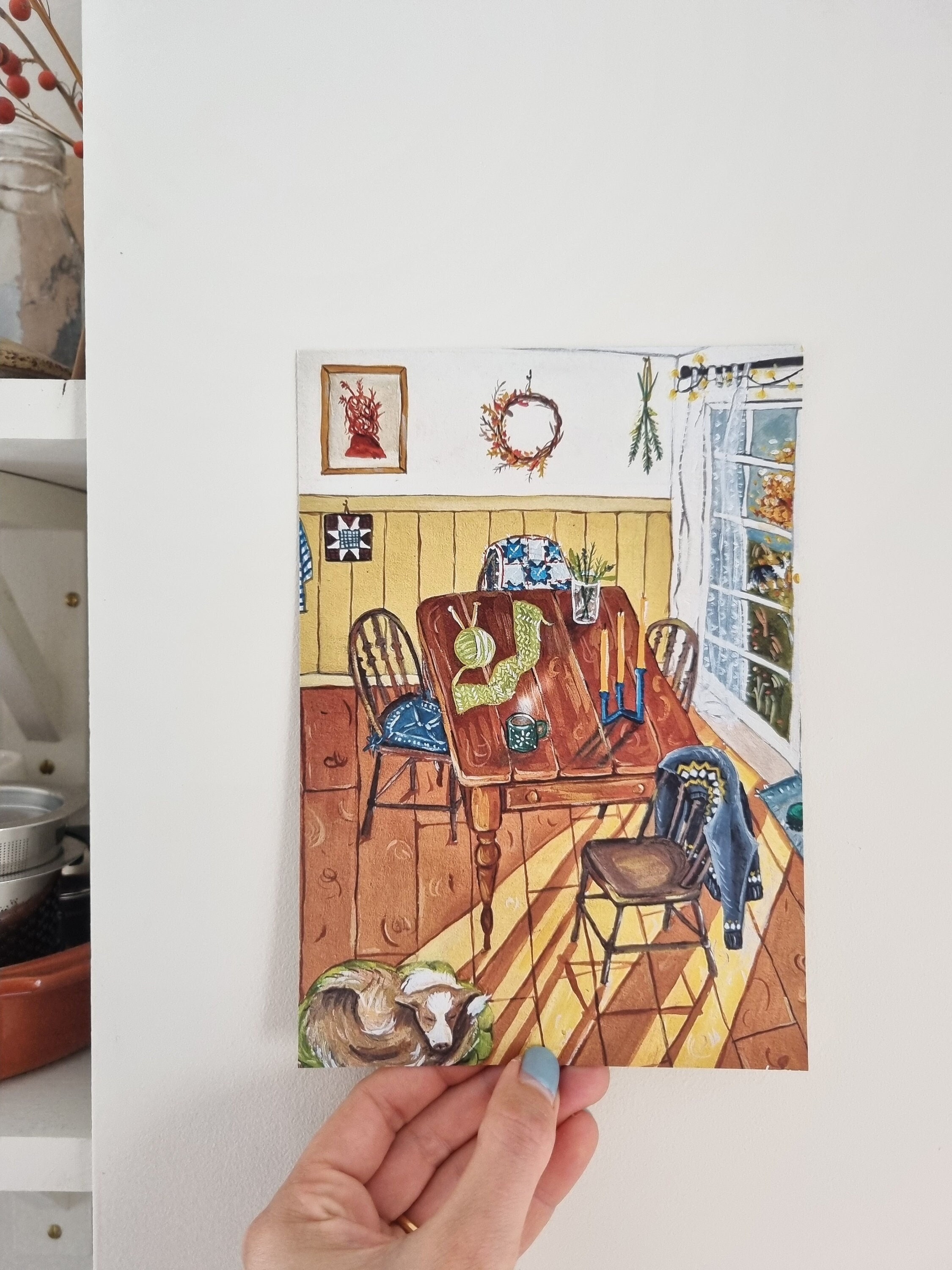 Sunday Morning Art Print of Original Gouache Painting - Etsy