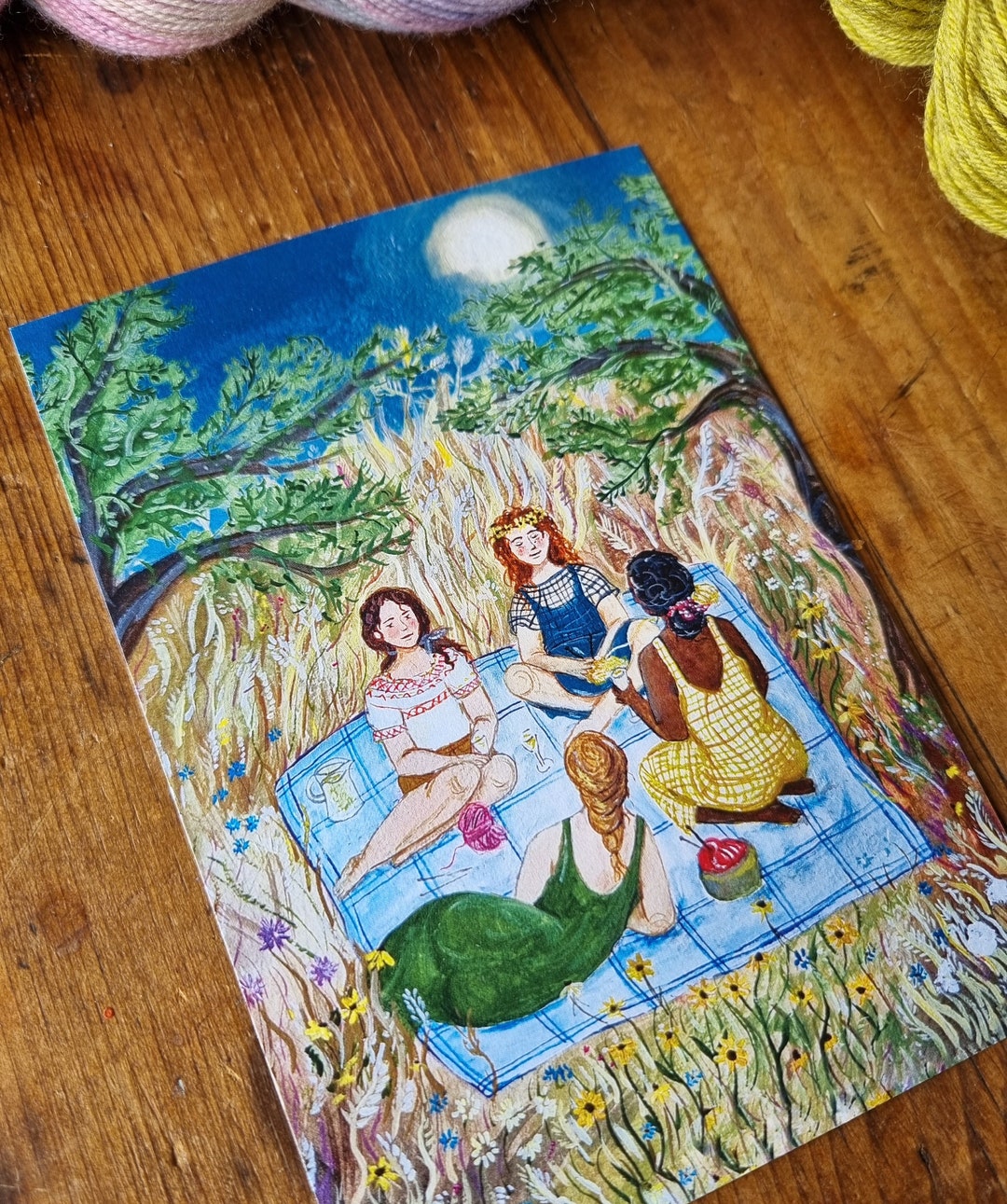 Postcard Print - Midsummer's Eve - Cosy Craft Illustration - Etsy