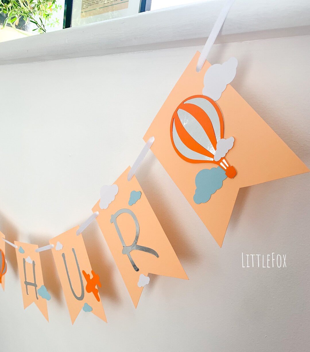 Hot Air Balloon Personalised Banner - Etsy