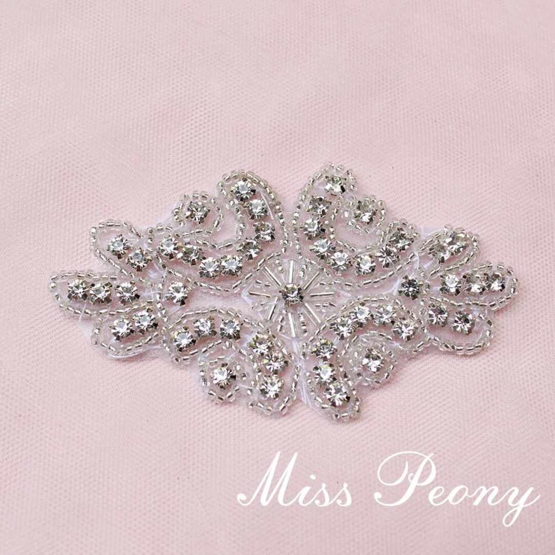 SY Rhinestone Bead Applique Rhinestone Applique Clothes Patch Hairband ...