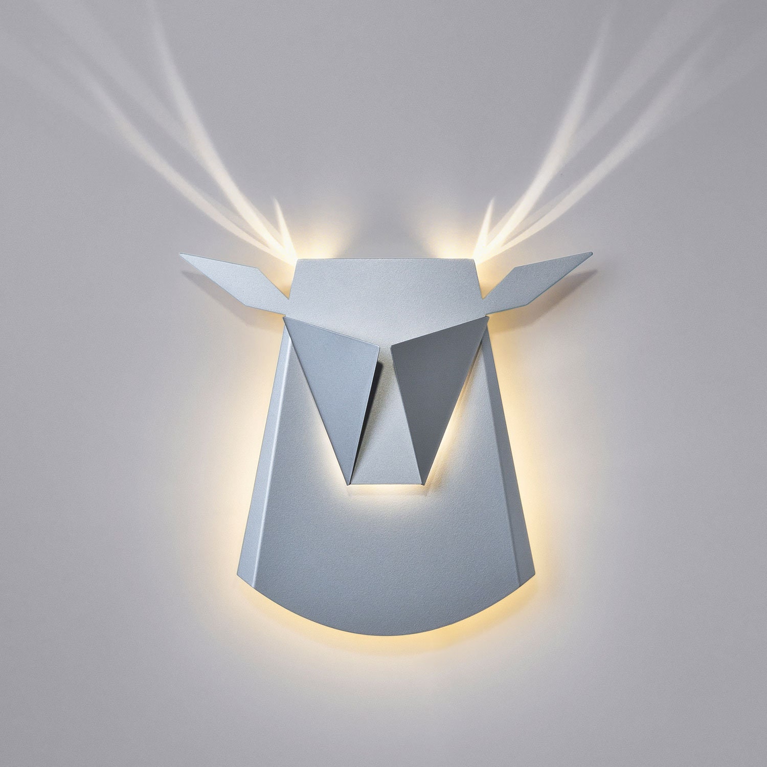 Blue Aluminum Deer Head LED Light Fixture - Etsy