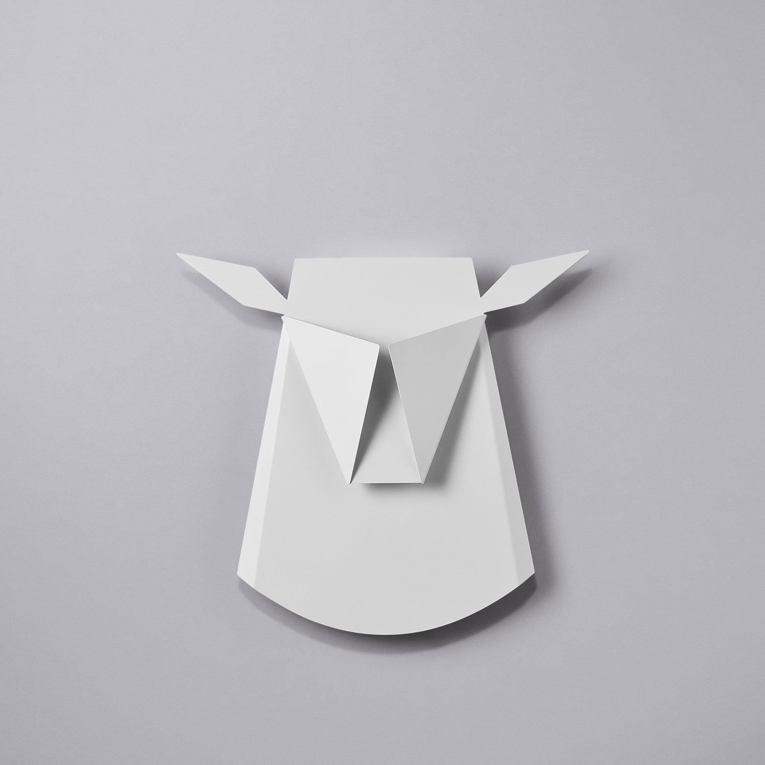 White Aluminum Deer Head LED Light Fixture - Etsy