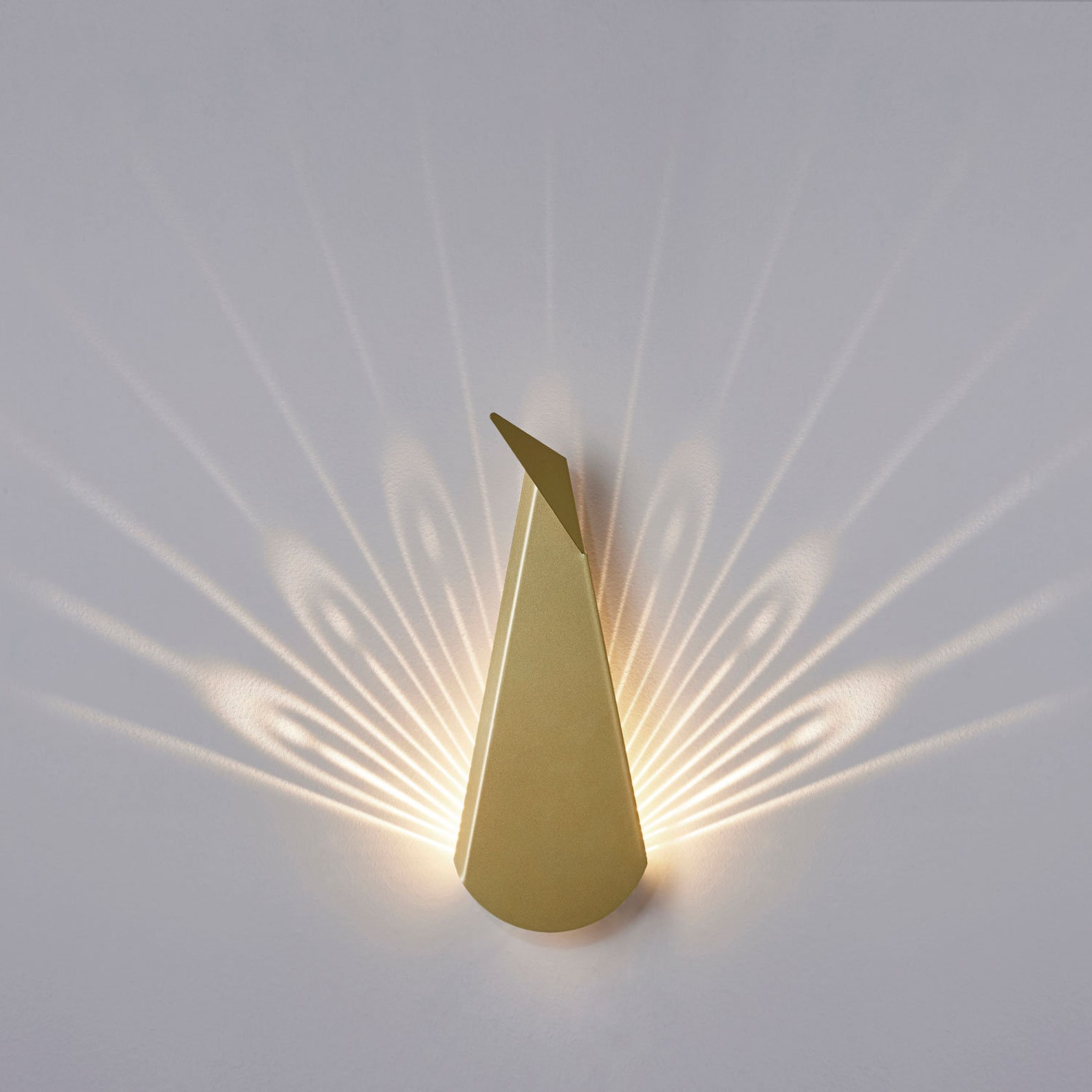 Silver Aluminum Peacock LED Light Fixture - Etsy