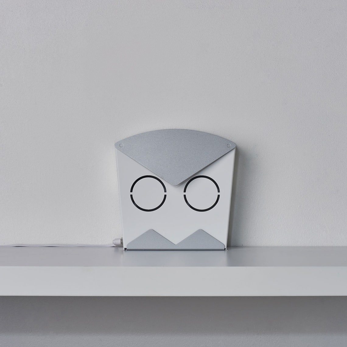 Silver Aluminum Owl LED Light Fixture - Etsy