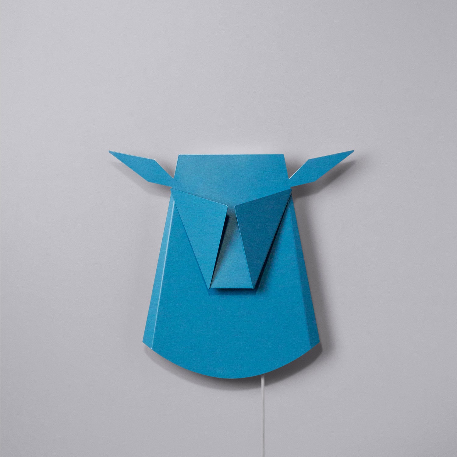Blue Aluminum Deer Head LED Light Fixture - Etsy