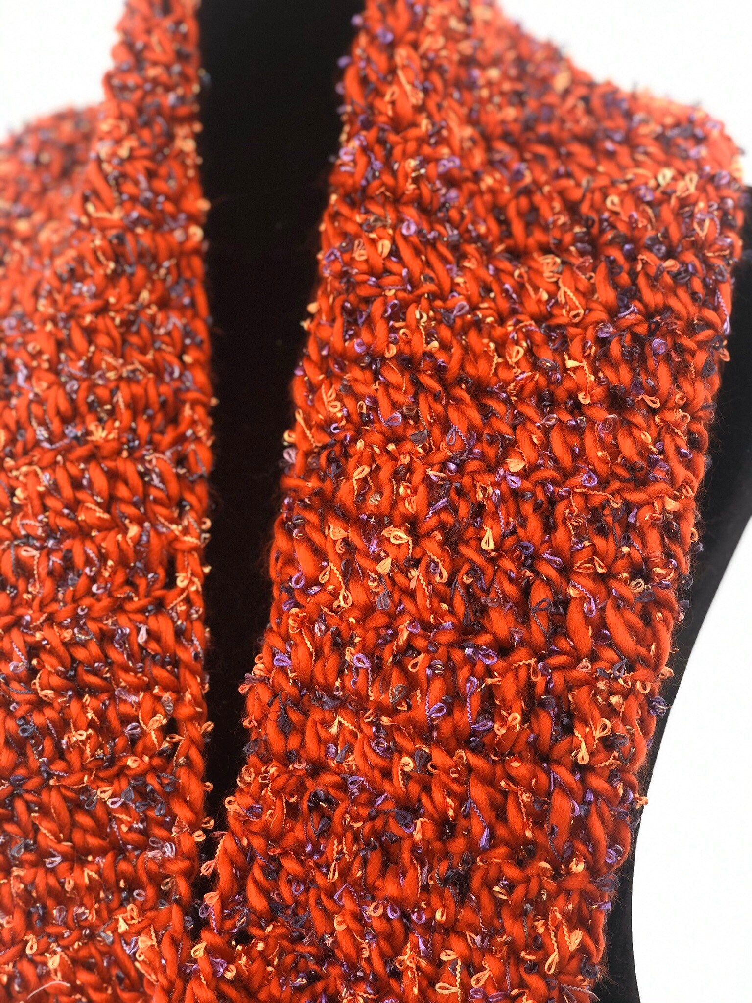 Shimmery Orange Infinity Scarf - Etsy UK