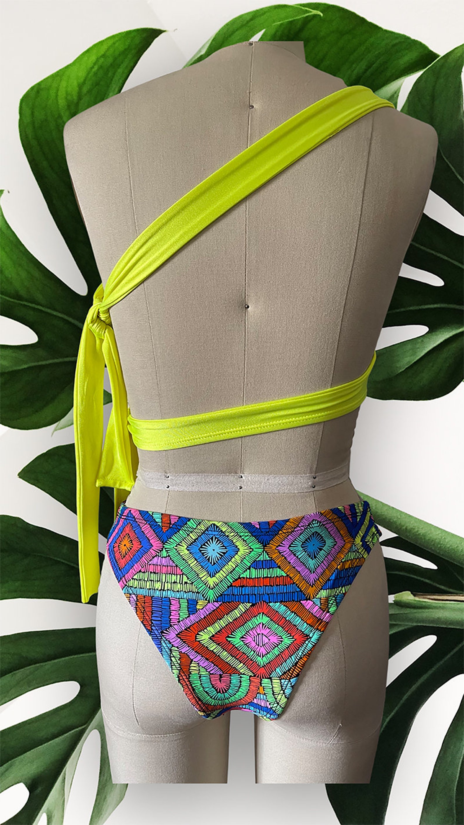 MONOKINI / One Shoulder Monokini / Monokini Swimsuit / Geometric Design ...