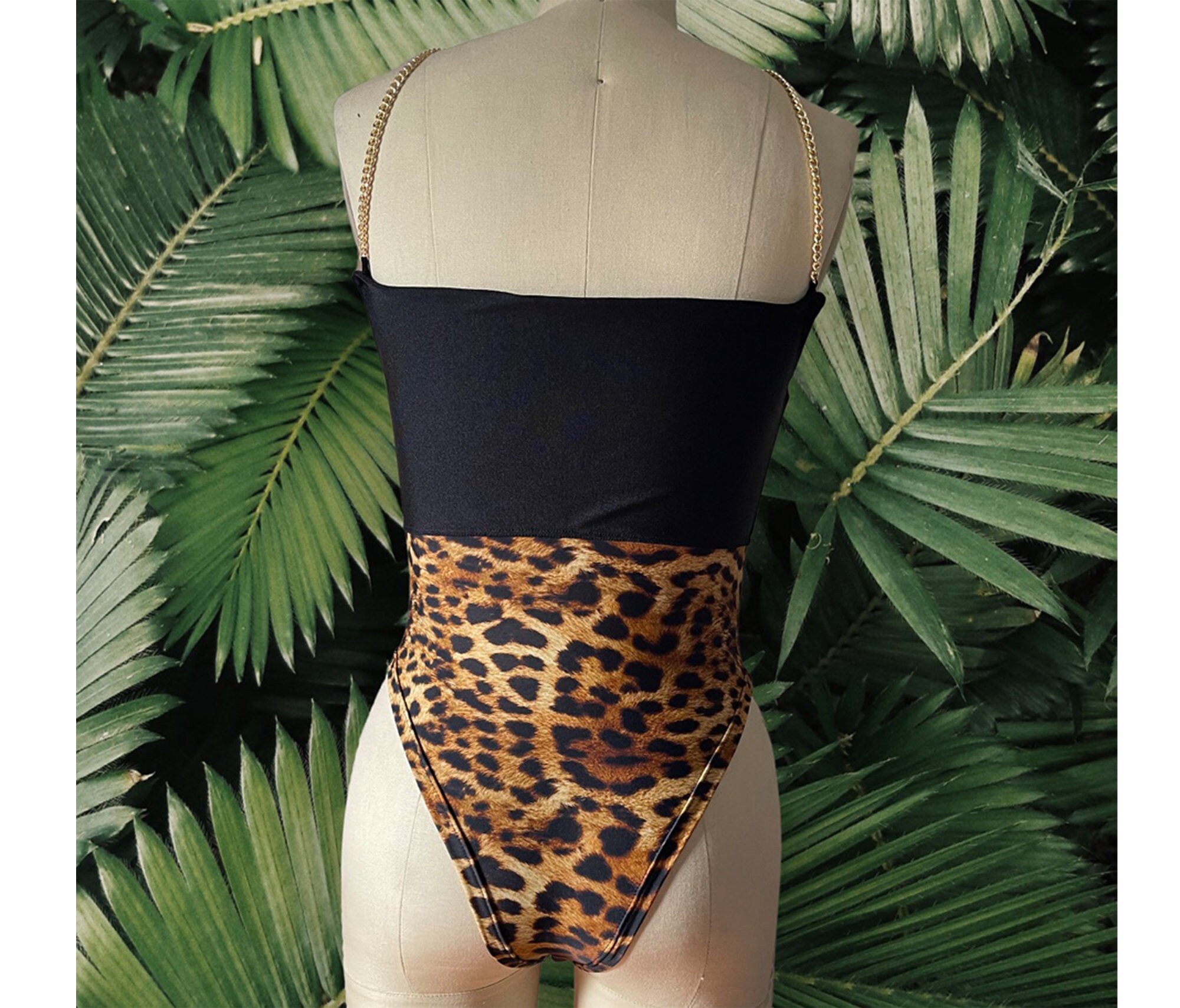 BIKINI LEOPARD PRINT / One Piece Bikini / Animal Print Bikini | Etsy