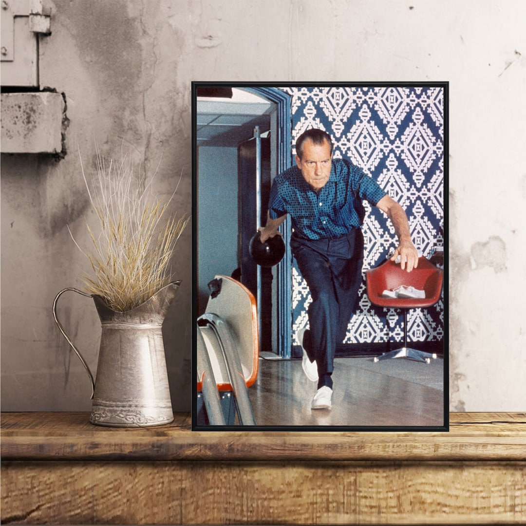 Richard Nixon Bowling Print Poster High Quality Easy and Ready - Etsy